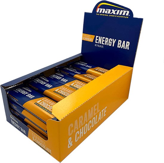 Maxim Energy Bar Caramel & Chocolate - 15 x 55g - Energiereep met ...