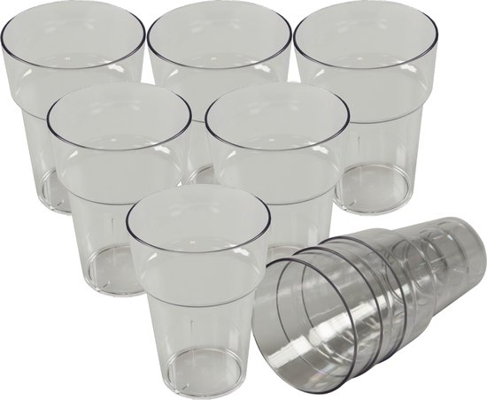 Depa bierglas - 50x - transparant - onbreekbaar kunststof - 280 ml - Camping/feest... | bol.com