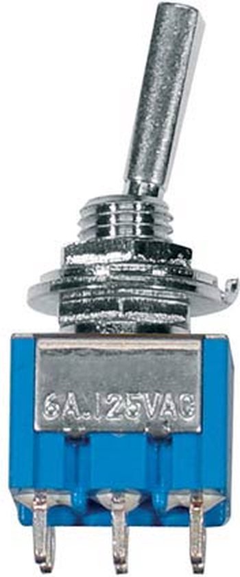 mini toggle switch 3-way, on-off-on, nickel | bol