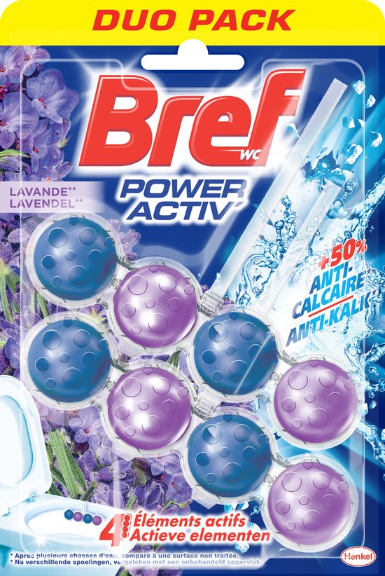 Bref Toiletblok Power Activ Lavendel - Schoon en fris toilet - 10 x 2 ...