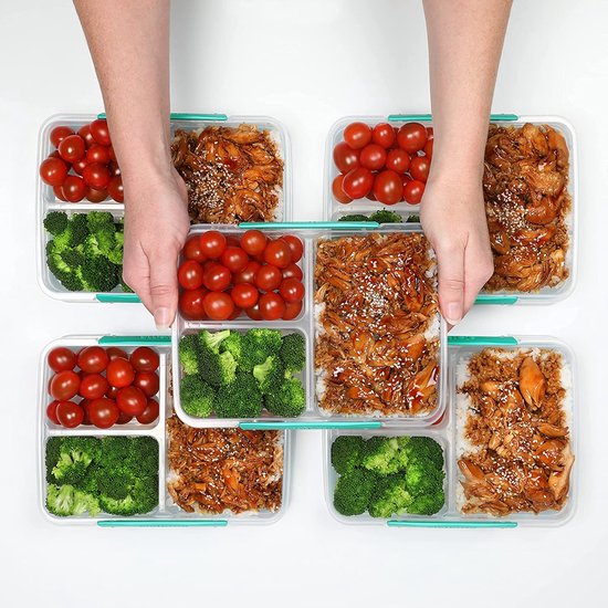 Voedselopslagcontainers | Multi Split Meal Prep Boxes | Met ...