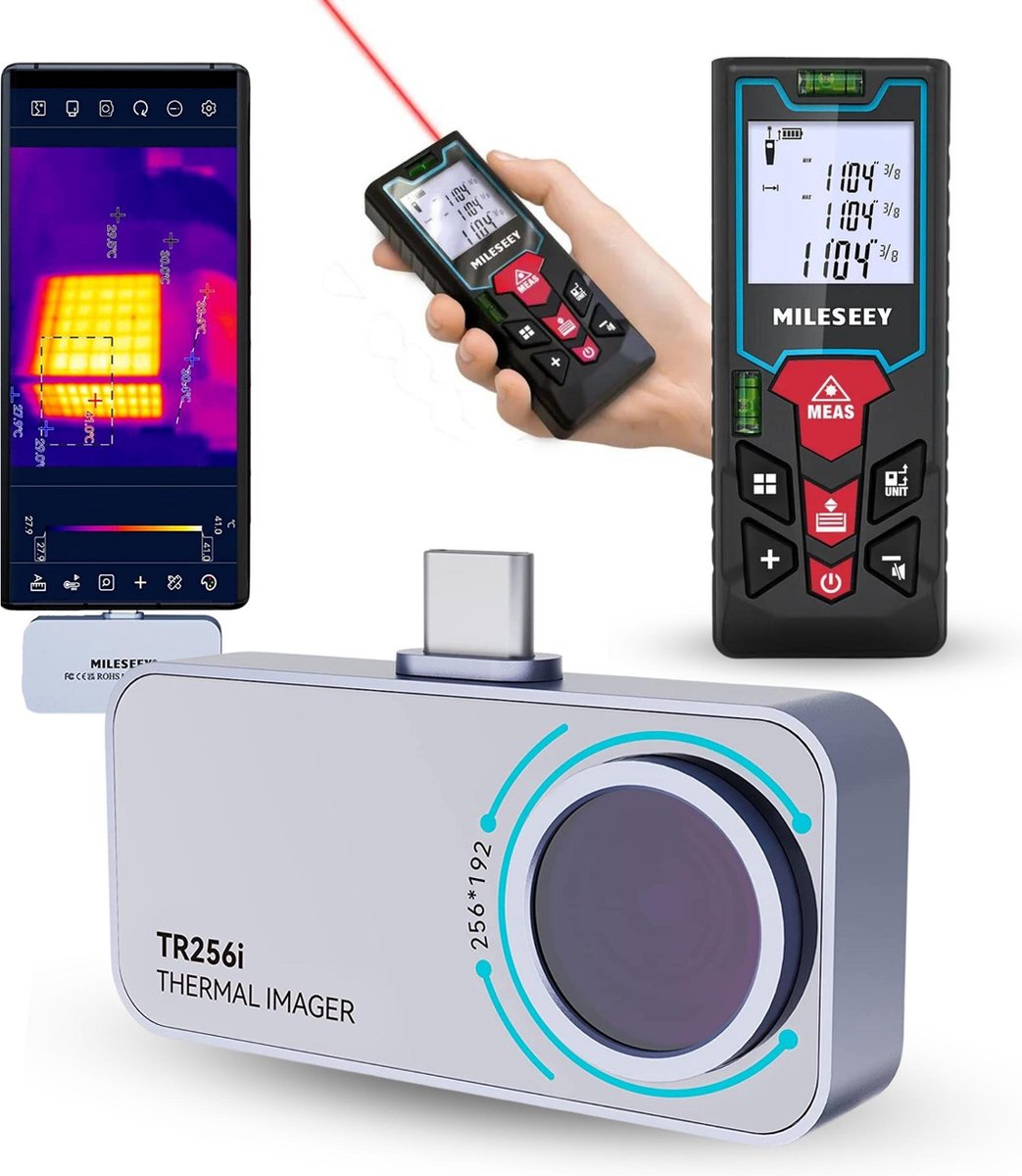 Warmtebeeldcamera 256 x 192 Pixels | Warmtecamera Android | -15 tot 600 ...
