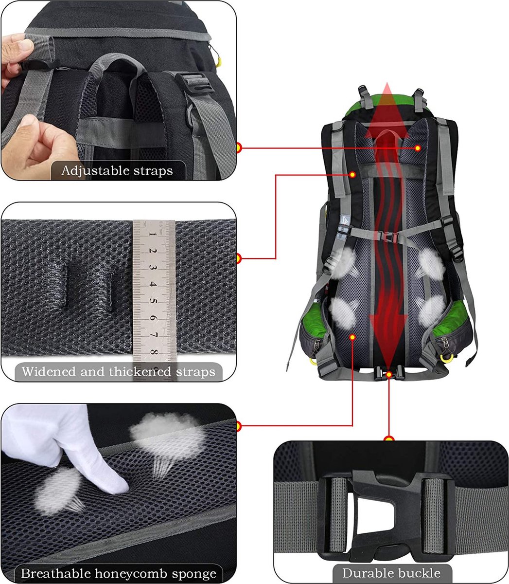 Doshwin 70L Trekking Rugzak Camping Rugzak Reisrugzak Wandelrugzak ...