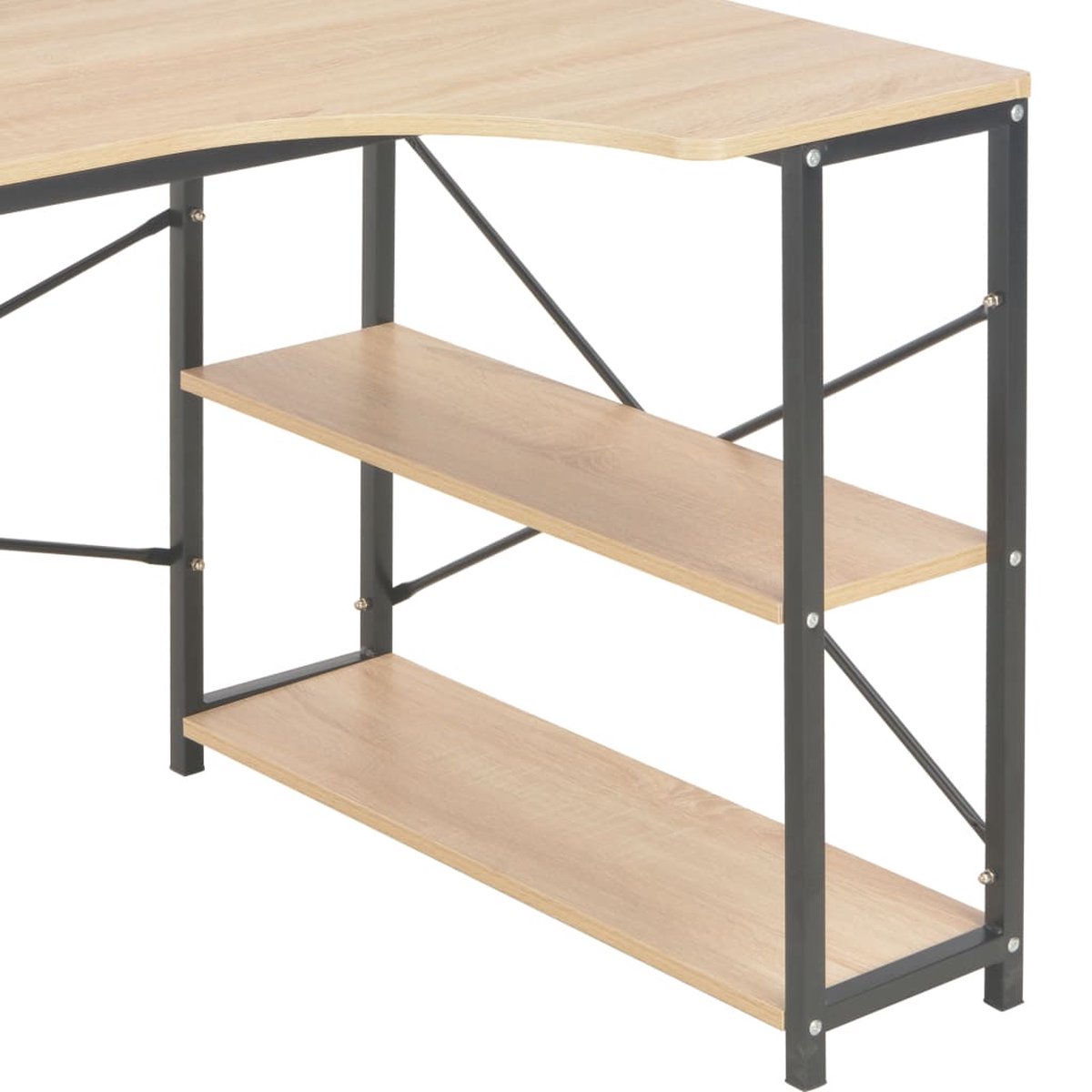 Maison Exclusive - Bureau informatique 120x72x70 cm noir et chêne | bol.com