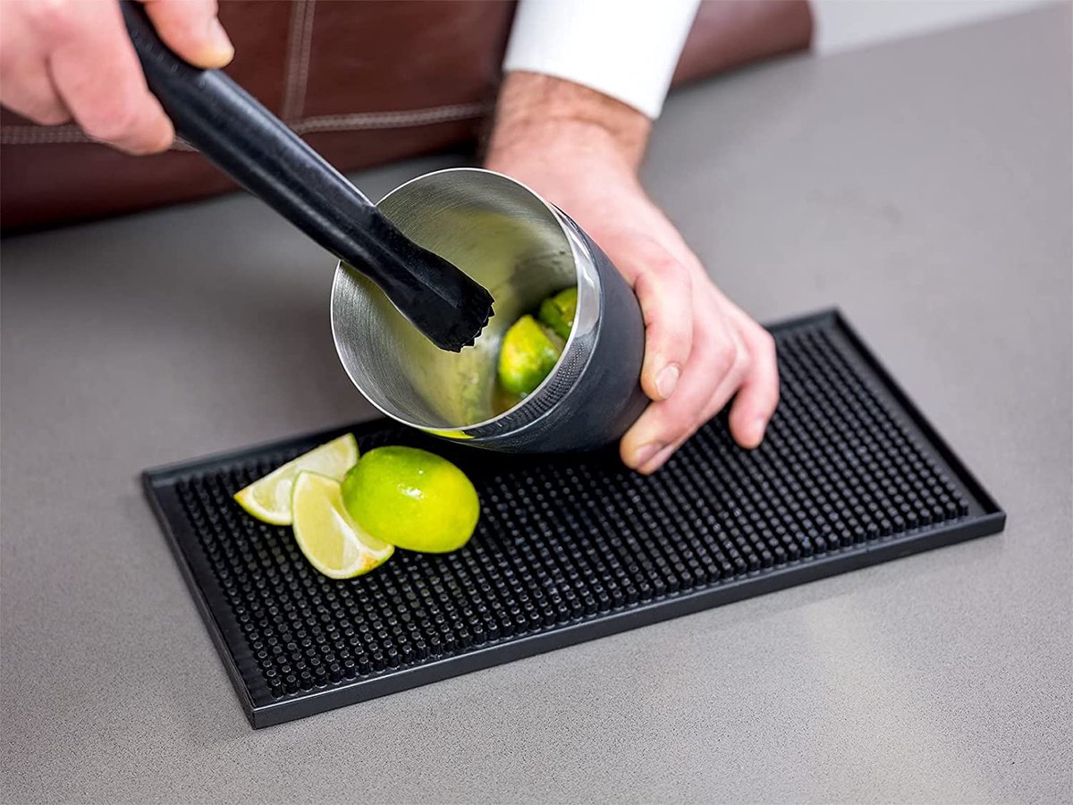 Barmat, 30 x 15 cm, H: 1 cm, afdruipmat, droogmat voor servies, snel drogen van... | bol.com