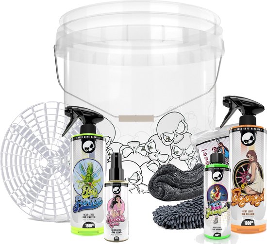 Nuke Guys Autowas set Skull. Met de nieuwe transparante Skull emmer 5 ...