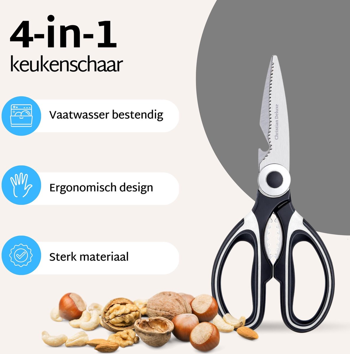 Christian Deluxe® Professionele Vaatwasserbestendige Keukenschaar ...