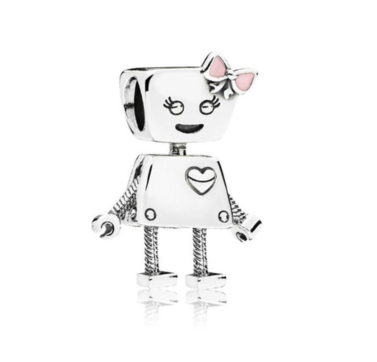 Fler® | Bedel voor o.a. Pandora Armband | Bella Bot | Robot | Strikje ...