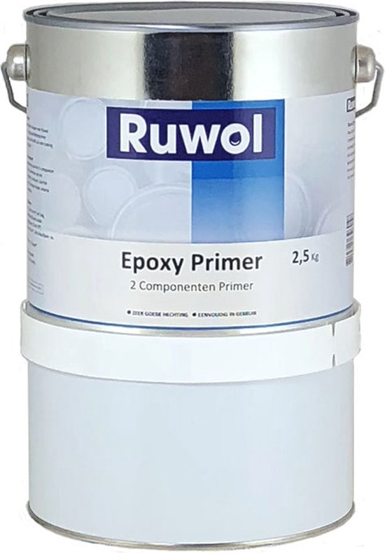 Ruwol 2K Epoxy Primer 2,5 kg - Primer voor Beton, Steen, Metaal en Hout ...