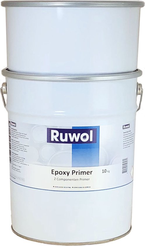 Ruwol 2K Epoxy Primer 10 kg - Primer voor Beton, Steen, Metaal en Hout ...