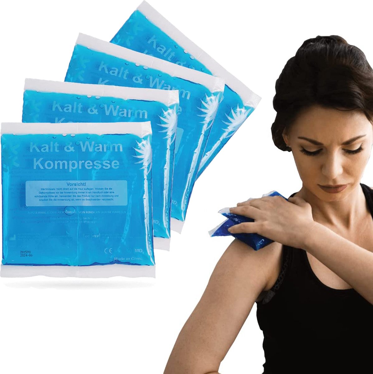 Meisterhome® Hot & Cold Pack - 4 Gel Packs - 13 cm x 14 cm – Ice Pack ...