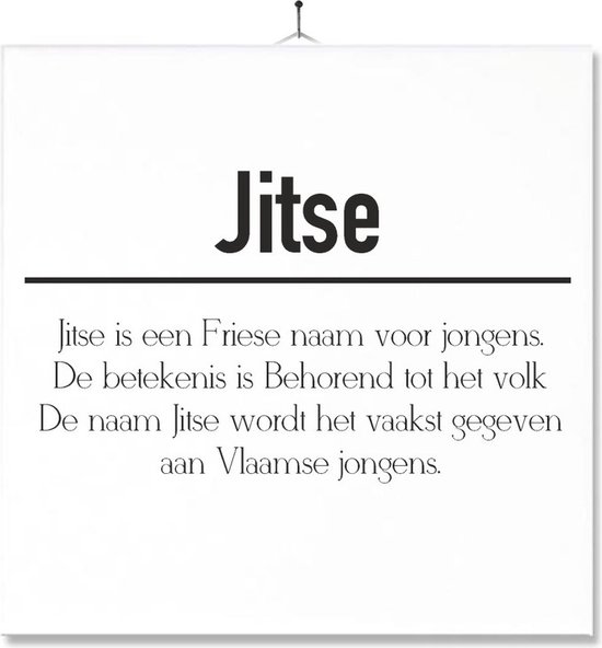 Tegel Met Opdruk | Betekenis | Kado | Cadeau | Met Naam - Jitse | bol
