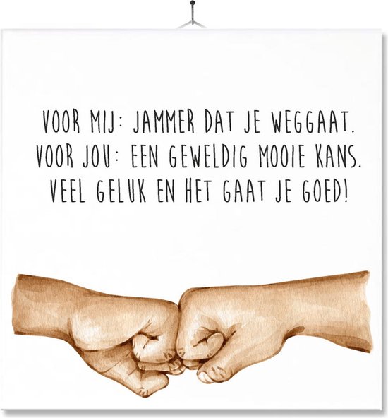 Tegel Met Opdruk | Afscheid Collega | Jammer dat je weggaat | bol