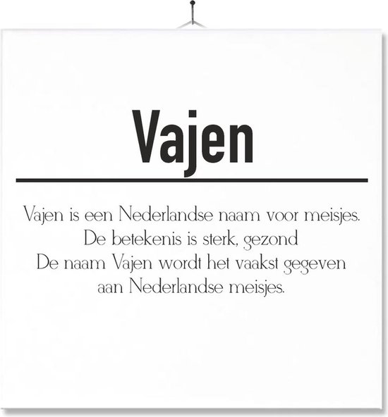 Tegel Met Opdruk | Betekenis | Kado | Cadeau | Met Naam - Vajen | bol