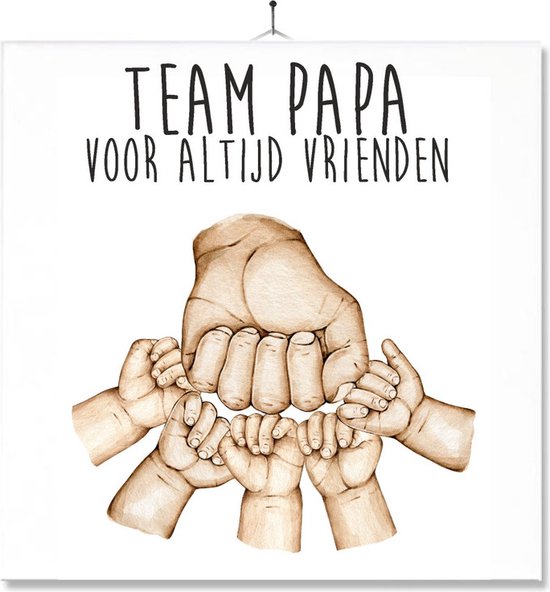 Tegel Met Opdruk | Kado | Cadeau | Vaderdag | Team Papa - 5 Kids | bol