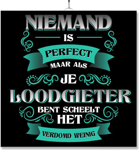 Tegel Met Opdruk | Kado | Cadeau | Niemand Is Perfect | Beroep | Loodgieter | bol