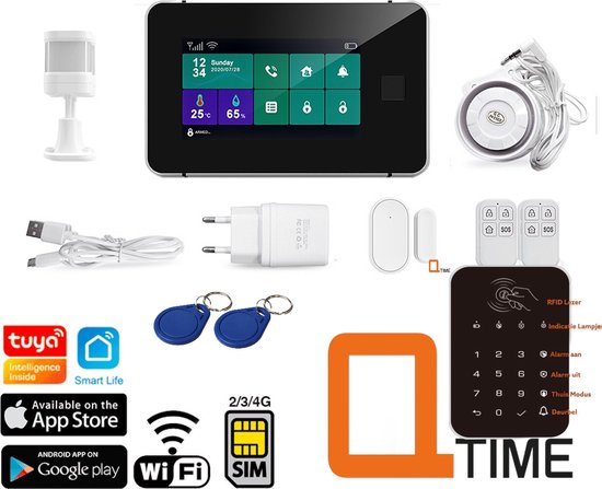Alarmsysteem met touch scherm - Nederlandse software en app - WiFi & GSM - Meldingen... | bol.com
