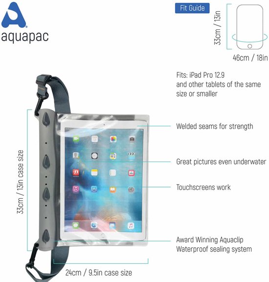 Aquapac - 100% Waterdichte Hoes iPad PRO - 12.9 Inch tablet - met ...