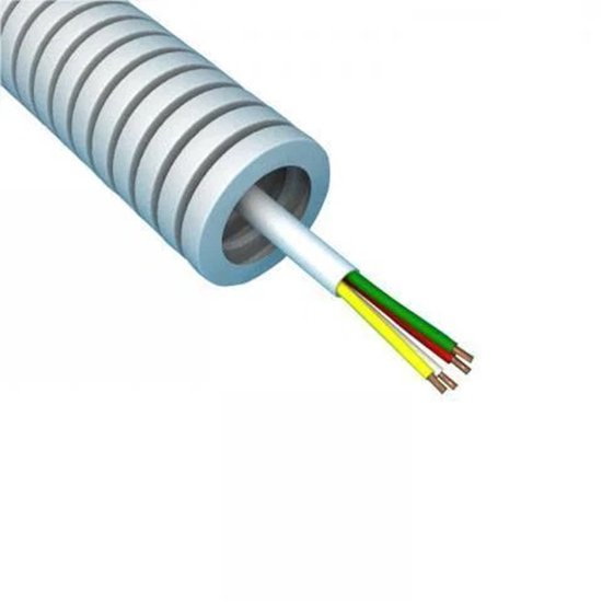 Pipelife Flexpijp + SVV 4x0.8mm2 Signaalkabel - 5/8 16mm - Grijs - 100 ...