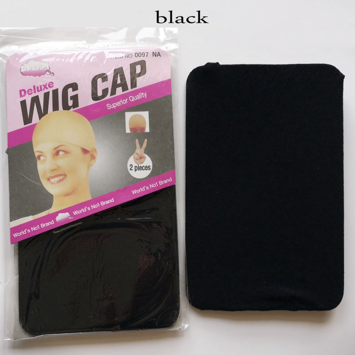 Wig Cap 2 stuks zwart net stof Mesh Pruik Haarnetjes voor Pruik dragers ...