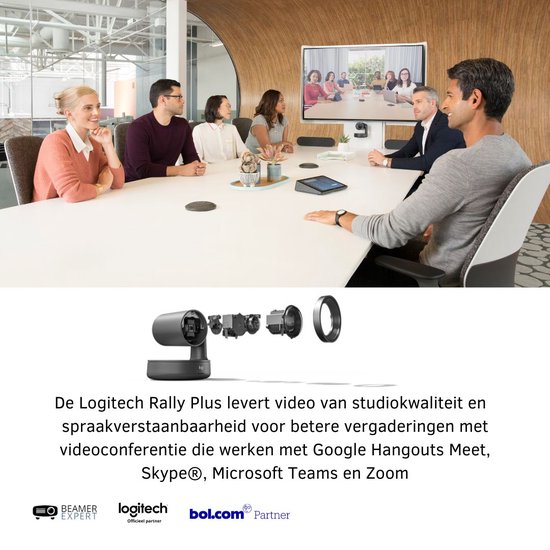 Logitech Rally Plus | All-in one Conferentie camerasysteem | Inclusief ...