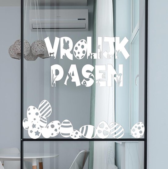 Set Raamsticker Pasen | Vrolijk Pasen | 25-Delige Paaseieren | bol.com
