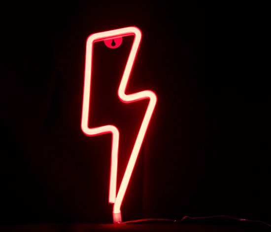 Applique Blazing Neon® - Siècle des Lumières Néon Rouge Eclair ...