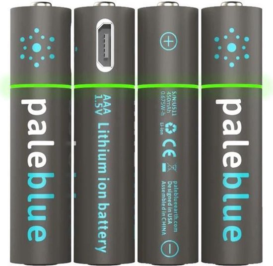 Pale Blue Li-Ion Rechargeabl AAA Battery | bol