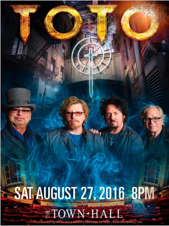 Signs-USA - Concert Sign - metaal - Toto - Town Hall - 30x40 cm | bol