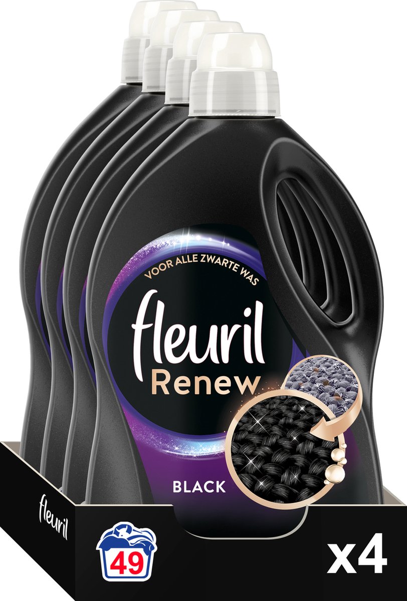 Fleuril Renew Zwart Vloeibaar Wasmiddel - 2,695 L - 49 Wasbeurten | bol.com