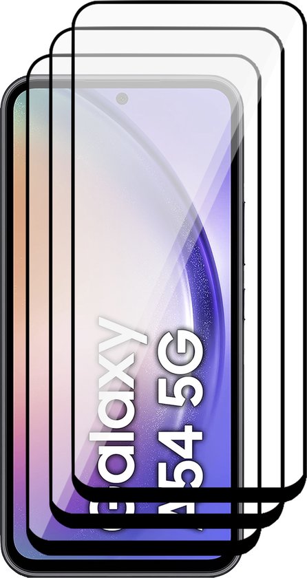 Samsung Galaxy A54 Screenprotector - 3x Gehard Glas Screen Protector FullGuard | bol.com