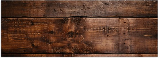 Poster (Mat) - Muur van Houten Panelen - 90x30 cm Foto op Posterpapier ...