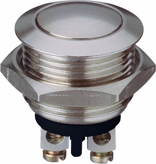 Drukschakelaar Metaal OFF-(ON) - Rond - Maak - 5A 230V - Per 1 Stuks ...