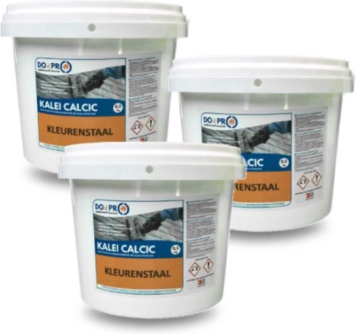 KALEI CALCIC Kleurstalen pakket (3 x 0,4kg) - Kant-en-klaar in 24 ...