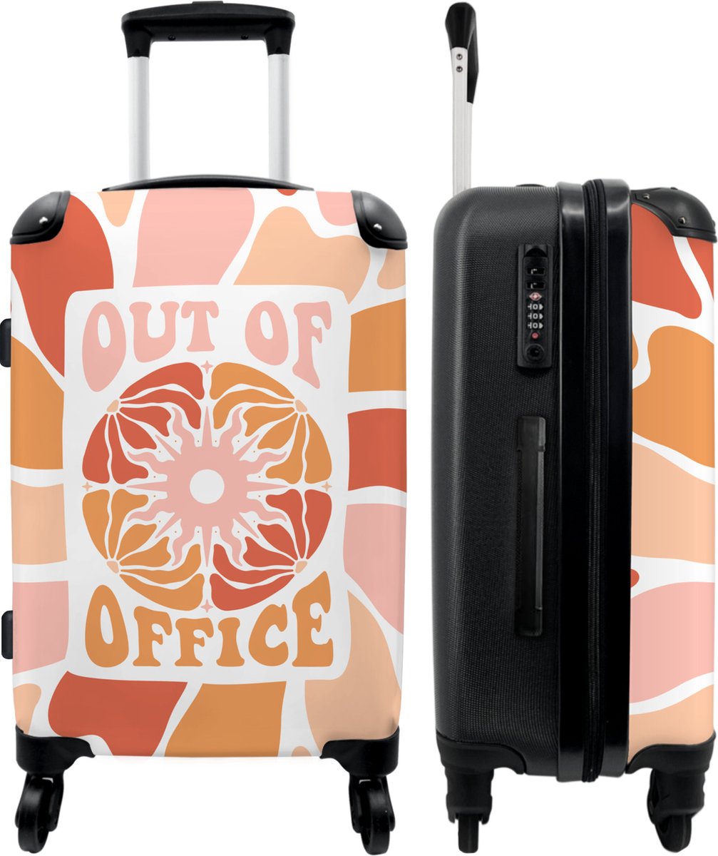 NoBoringSuitcases.com® Koffer groot - Quotes - Out of office - Pastel ...