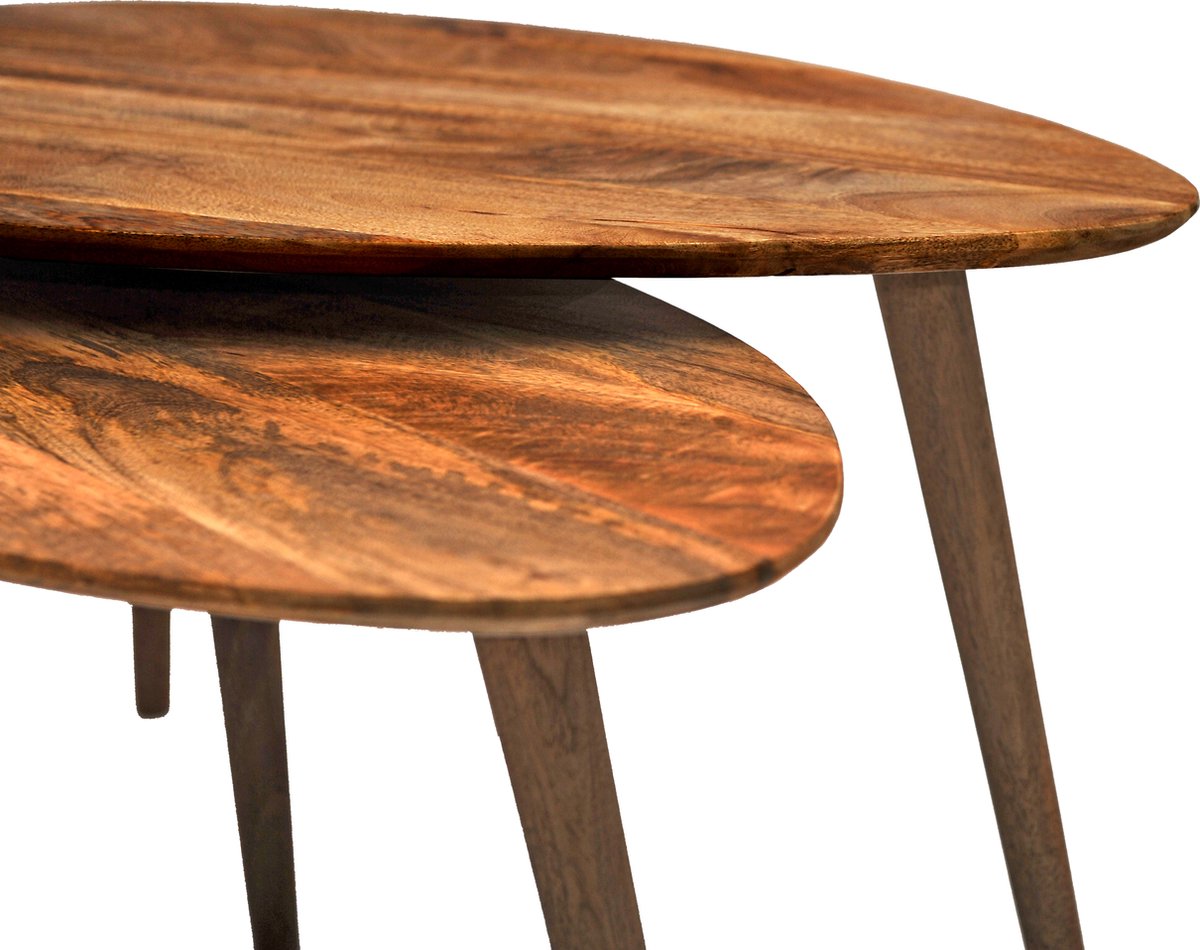 Zita Home salontafel Duo set van 2 - ei vorm - egg - in 3 kleuren ...