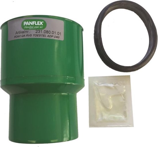 Panflex enkelwandig rookgashulpstuk 2 aansluiting ROAX, RVS (RVS), wand ...