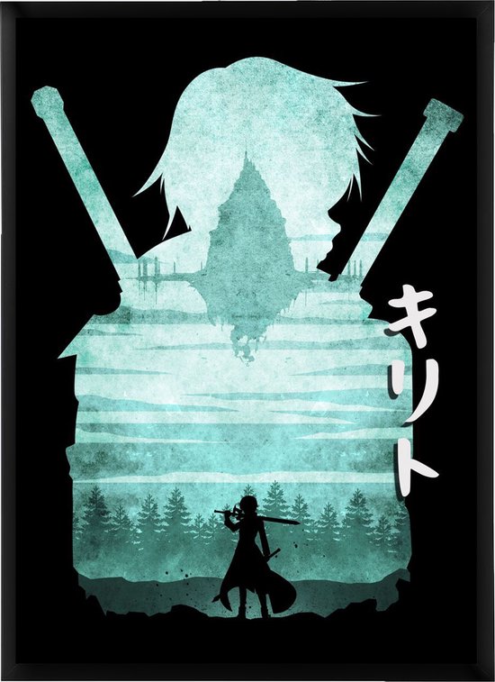 Sword Art Online Poster Met Lijst (50x70) cm | Kirito | Anime Poster ...
