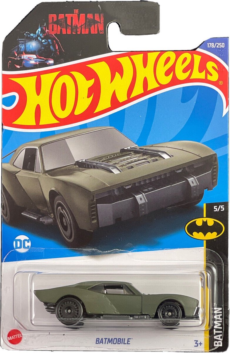 Hot Wheels Batman Batmobile donkergroen - 7 cm - Schaal 1:64 - Metaal ...