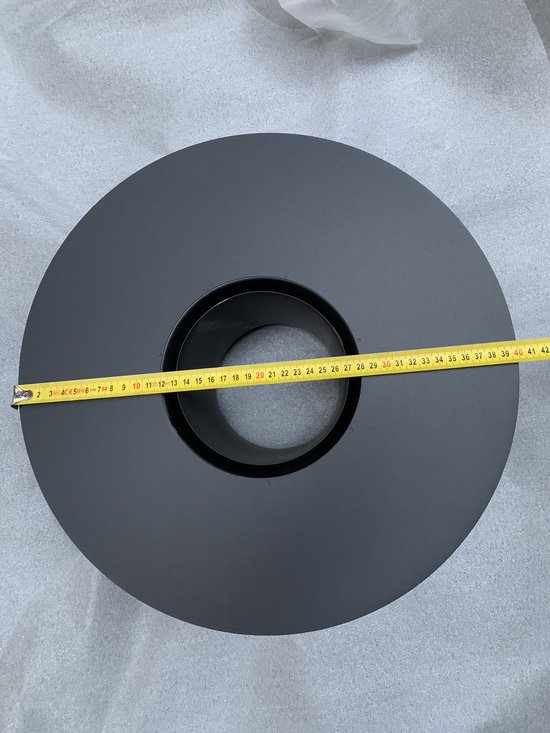 Plafonddoorvoer dikwandig - nisbus diameter 150 met rozet - zwart - | bol