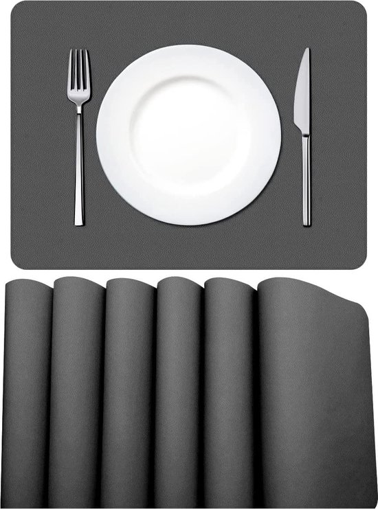 Napperons, lavables, sets de table, cuir, ensemble de 6 pièces ...