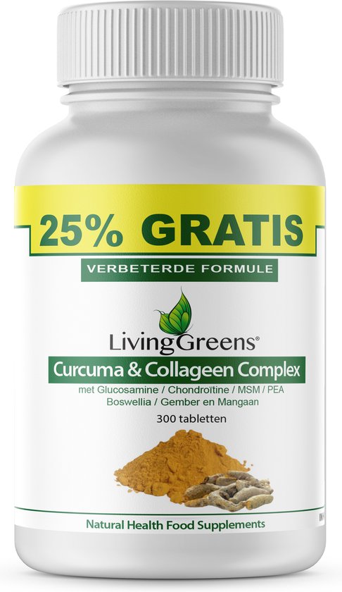 LivingGreens-Gewrichten formule-240+60 tabletten gratis-Curcuma en ...