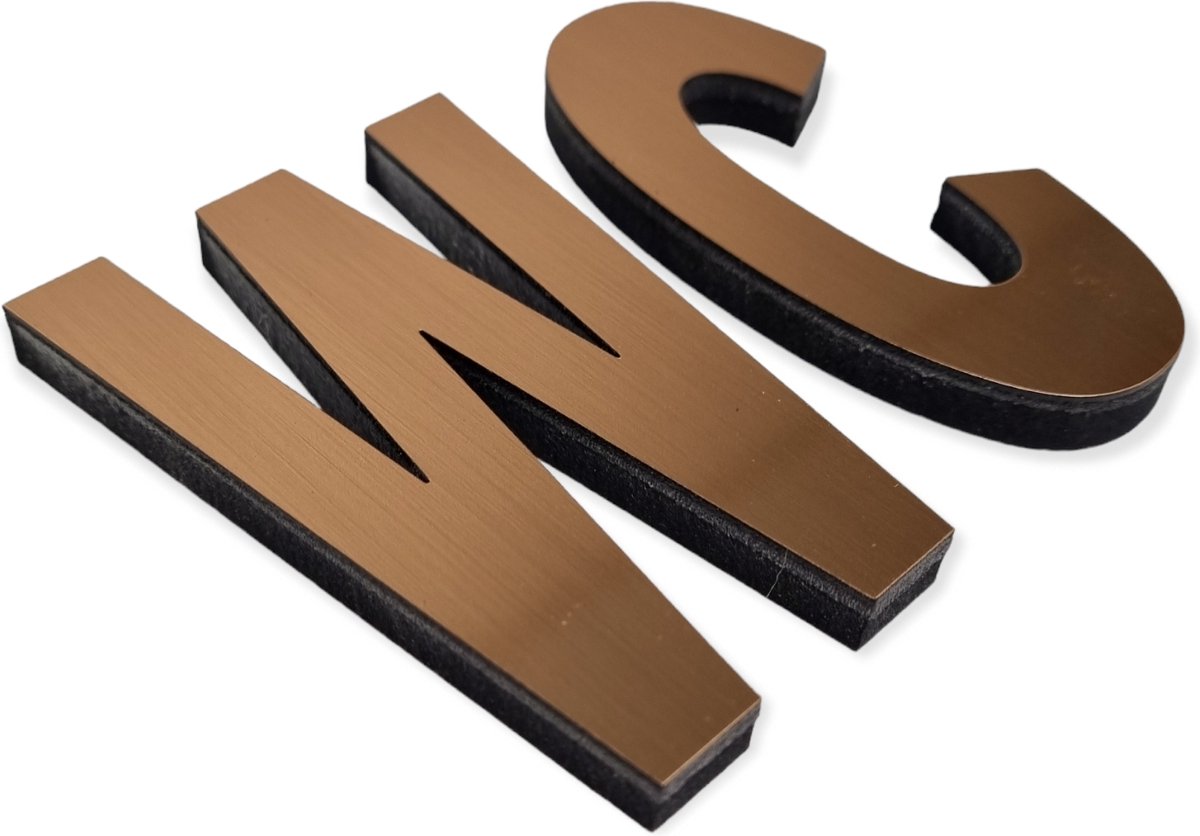 Toilet Bord - Wc - Wc aanduiding - Koper - 9,5 cm breed | bol