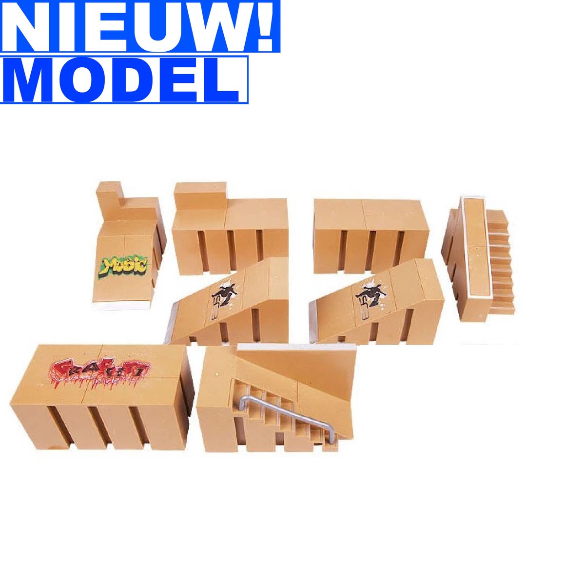 Fingerboard Skatepark - Fingerboard Set - Mini Skateboard Tech - Vingerbord - Incl 3... | bol