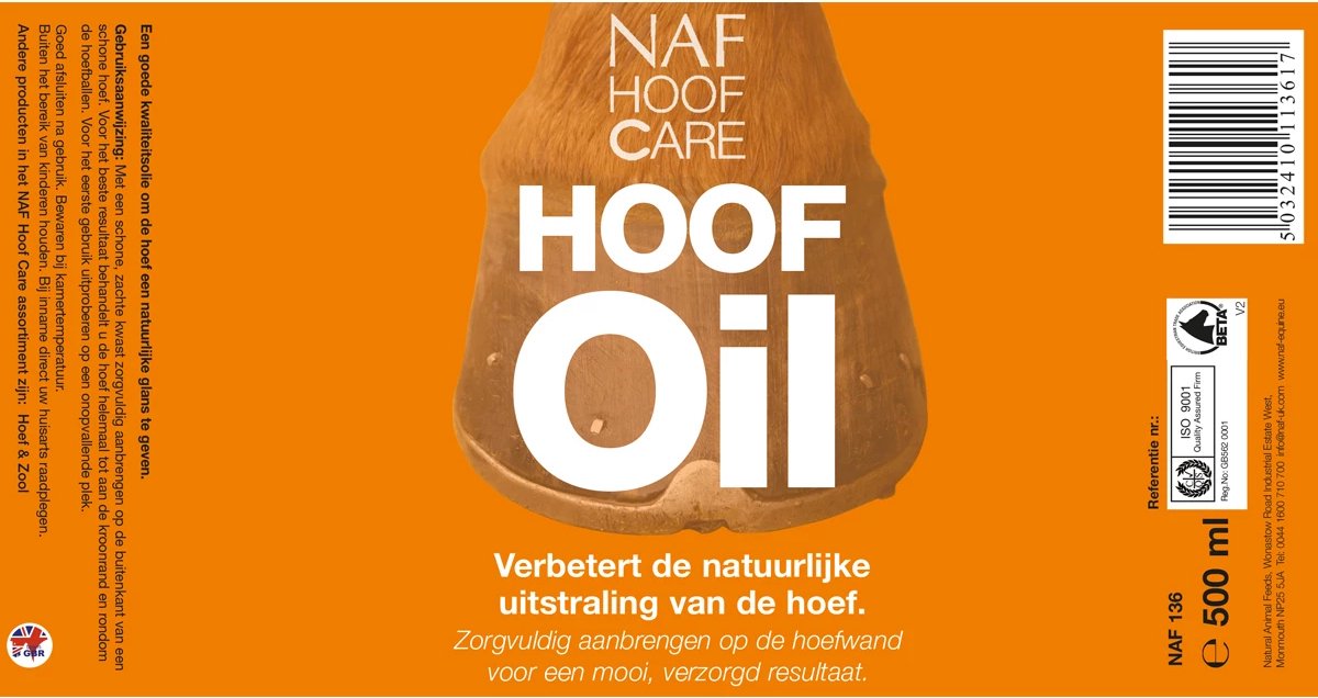 Naf - Hoof Oil - Verbeterd de Hoef - 500 ml | bol