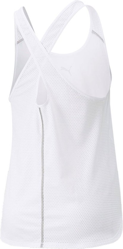 PUMA Cloudspun Marathon Mouwloos T-shirt Dames - Puma White - S | bol