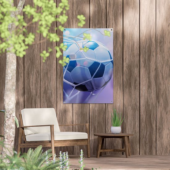 Gards Tuinposter Voetbal Bal Door het Goal Heen - 60x90 cm - Tuindoek - Tuindecoratie... | bol.com