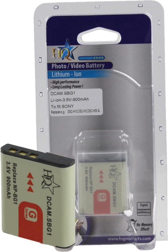 Lithium-Ion, 900 mAh, 3.6 V, Grijs | bol