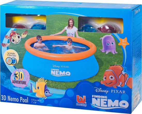 Piscine pour enfants 3D ø213cm DISNEY FINDING NEMO 3D PADDLING POOL ...