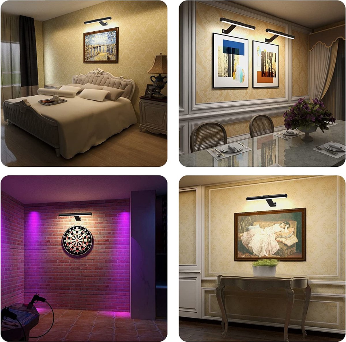 Qaan Living - Éclairage Tableau Rechargeable - Applique Murale Sans Fil ...